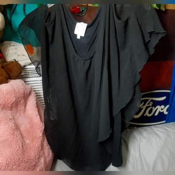 NAIF | Tops | Womens Shoulder Out Sexy Black Naif Blouse | Poshmark